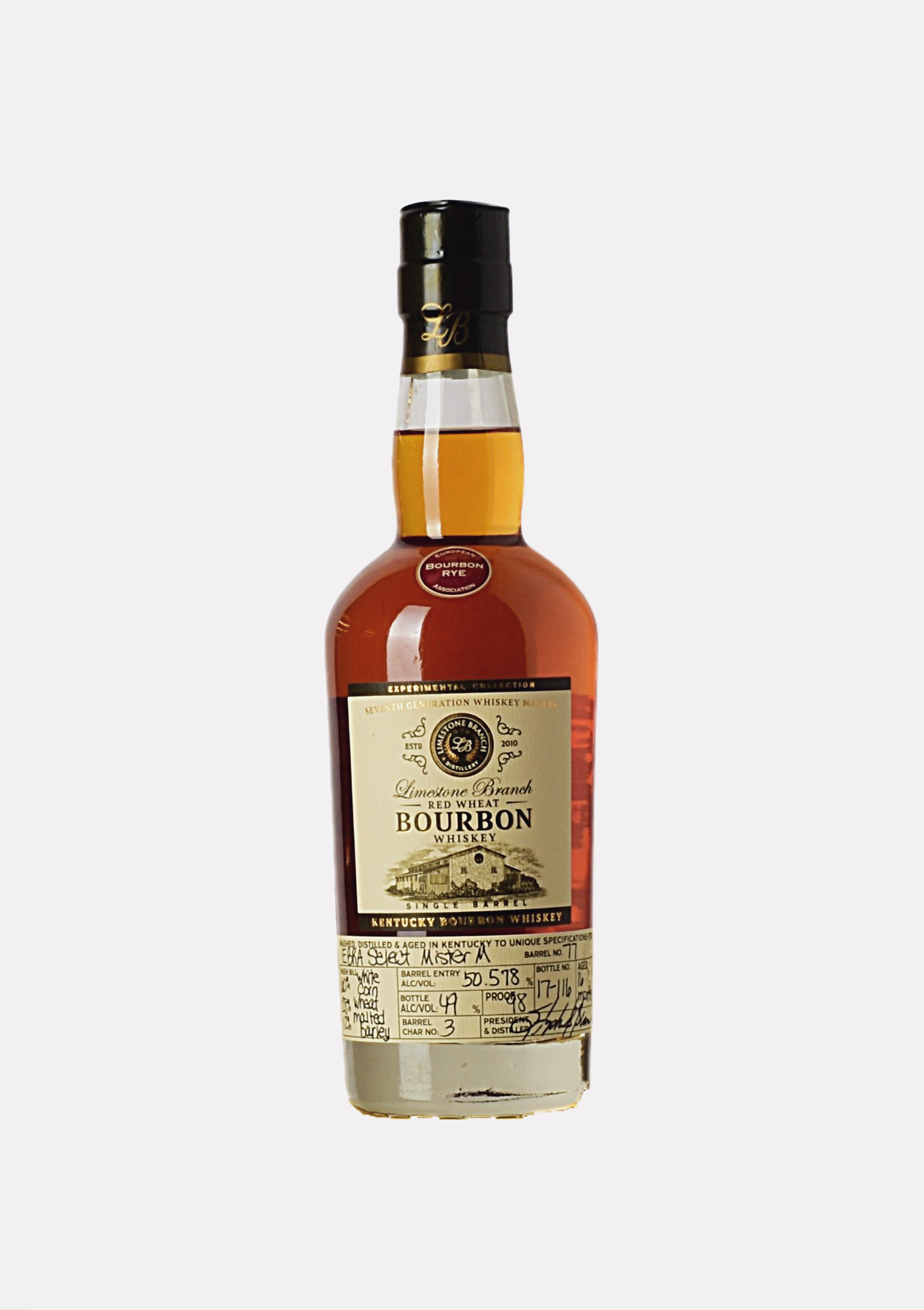 Limestone Branch Red Wheat Bourbon Whiskey EBRA Select Mister M