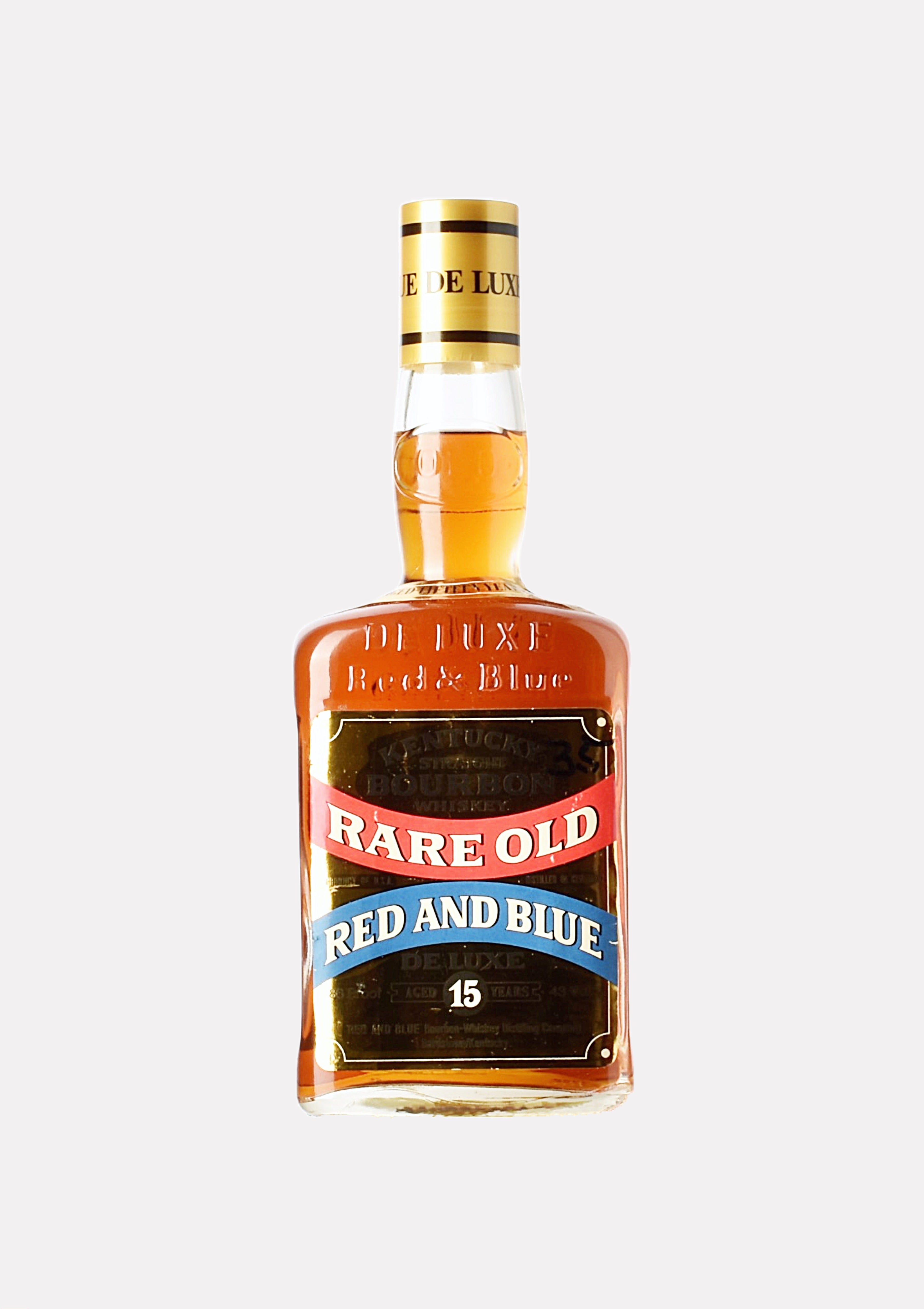 Rare Old Red and Blue De Luxe Kentucky Straight Bourbon Whiskey 15 Jah
