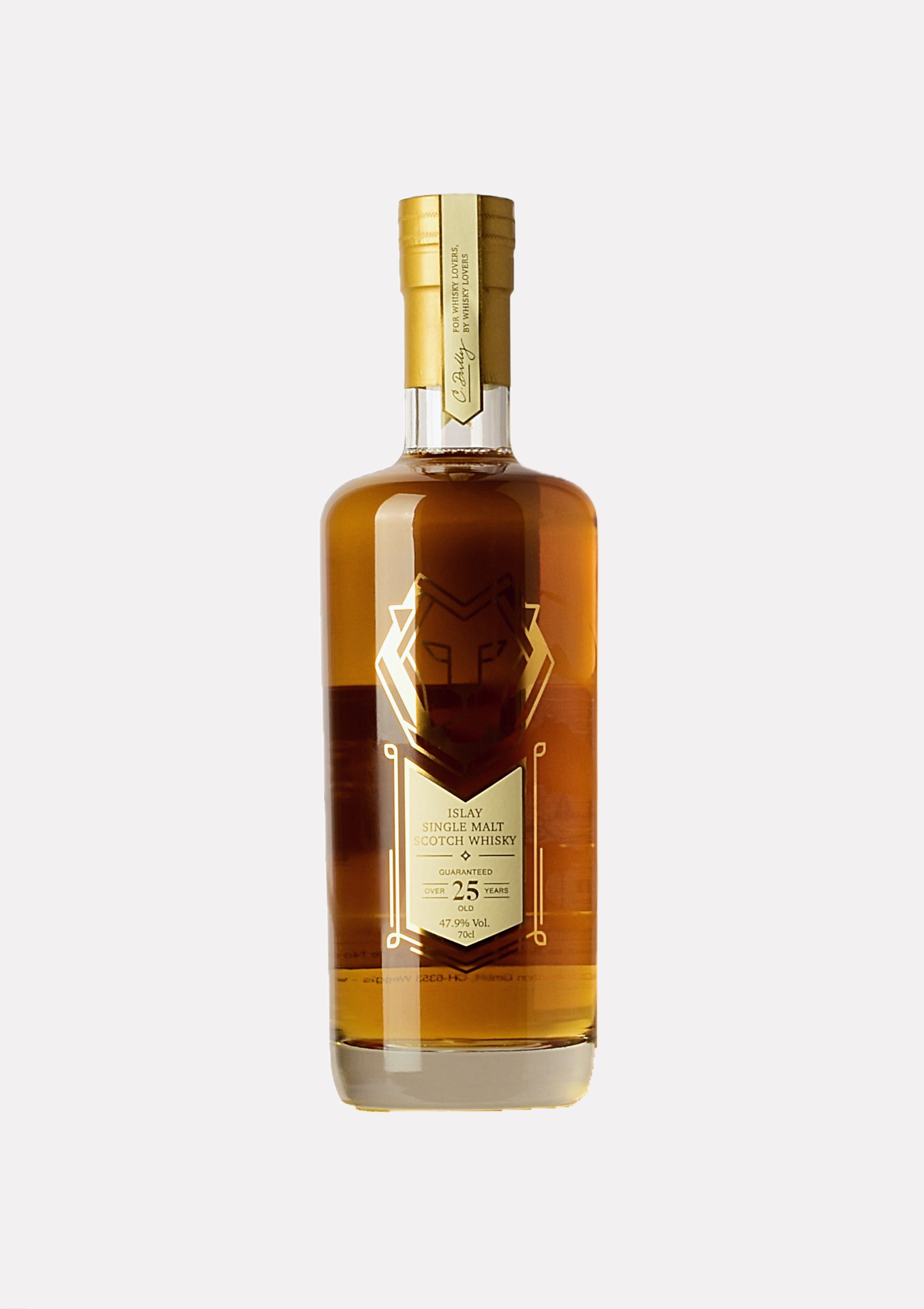 Islay Single Malt Whisky 25 Jahre Map Label